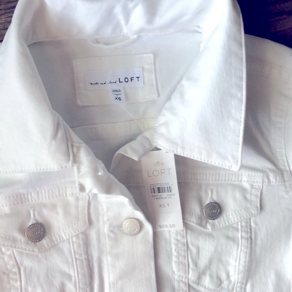 LOFT | Jackets & Coats | Loft White Denim Jacket | Poshmark